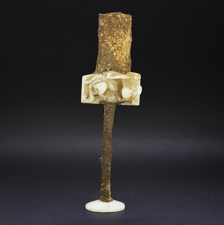 ANCIENT CHINESE STEEL & JADE DAGGER HILT. Miscellaneous - Miscellaneous ...