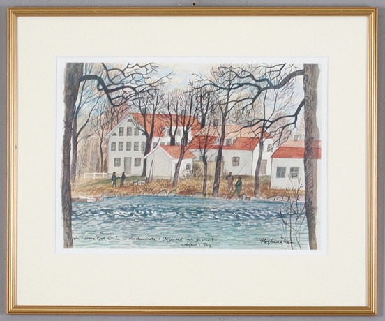 ROLF SMEDMAN. Fiskare vid Ekån, tryck, signerad. Konst - Grafik - Auctionet