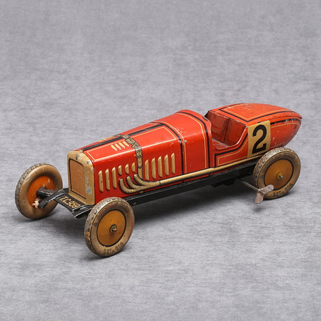 TIPPCO, TC959 racing car, sheet metal, clockwork, 1920s-30s. Toys ...
