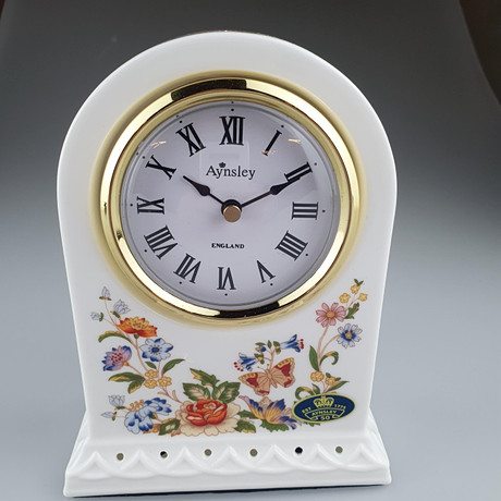 AYNSLEY PORCELAIN "CHANTILLE" CLOCK with "Cottage Garden" decor. Clocks ...