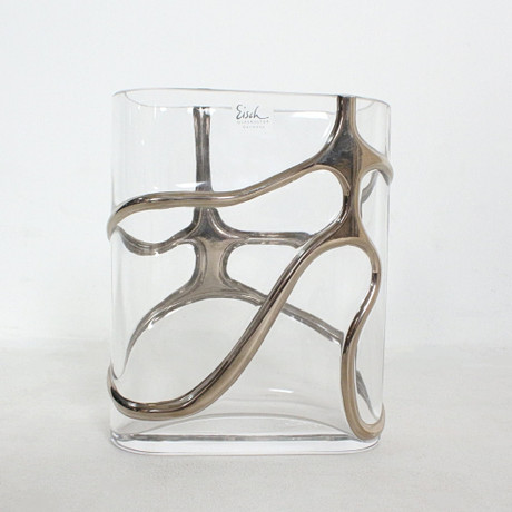 EISCH. Glass vase 'Stargate', hand-painted. Glass - Art glass - Auctionet