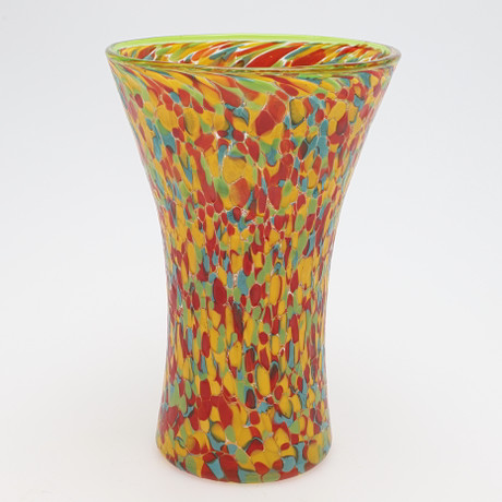 VAS, polychrome glass. Glass - Art glass - Auctionet