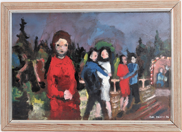 AXEL ERIKSSON. 1923-2010. Olja på pannå, signerad. Konst - Måleri - Auctionet