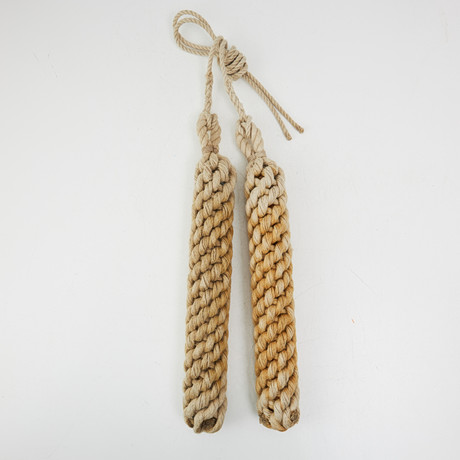 FENDERS, 1 pair, mid/second half of the 20th century, tied in rope ...