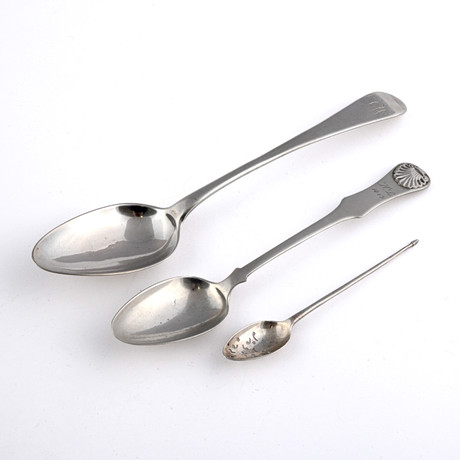 AN EARLY 19TH CENTURY GERMAN TABLESPOON. Silver & Metals - Silver ...