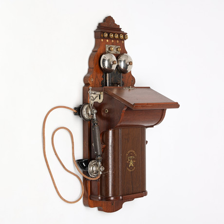 LM ERICSSON, wall telephone, around 1900. Miscellaneous - Technica ...
