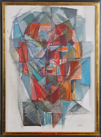 CARL KÖHLER. Kubistisk komposition, olja på duk, signerad Köhler. Konst - Måleri - Auctionet