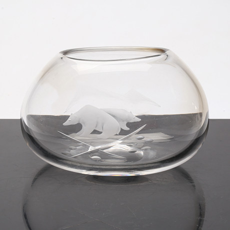 ERNST GORDON. Vas. glas, Åfors, signerad. Glas - Bruksglas - Auctionet