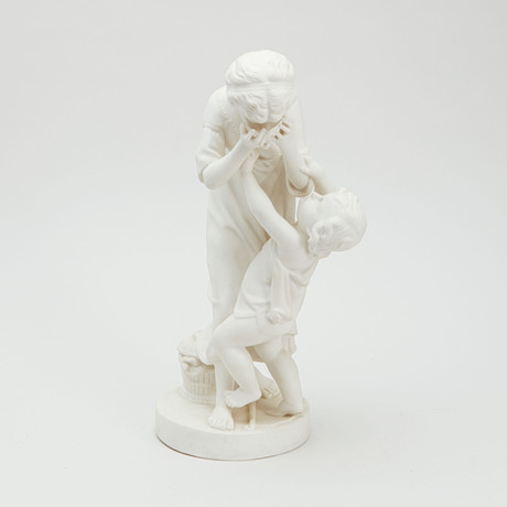 FIGURE, mother and child, pariah, Gustavsberg 1894. Ceramics ...
