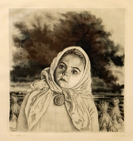 EDUARD WIIRALT. (1898–1954), "Virve", etching, signed and dated 1943 ...