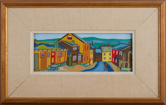 STINA SUNESSON (1925-1988). Motif from Rörås, gouache, signed. Art ...