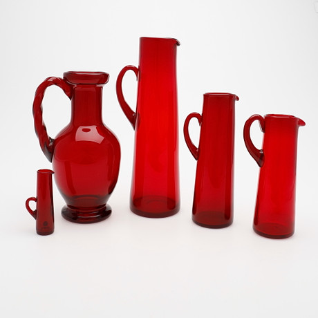 JUGS 4+1 ST, Reijmyre, one of which is labeled Monica Bratt, ruby red ...