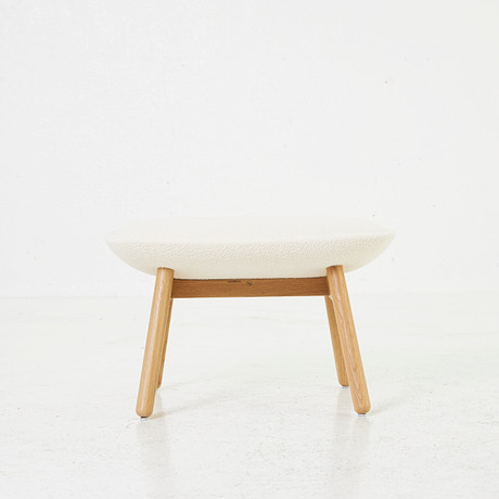 DOSHI LEVIEN. footstool, "Uchiwa Ottoman", for Hay, solid oak frame ...