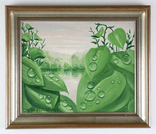 OLLE DROPPEN ERIKSSON. oil on canvas, "morgonlund", signed. Art ...