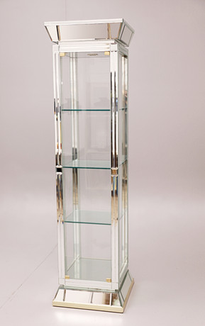 MIRROR DISPLAY CABINET AND DETAILS IN CHROME BRASS. Furniture - Other ...
