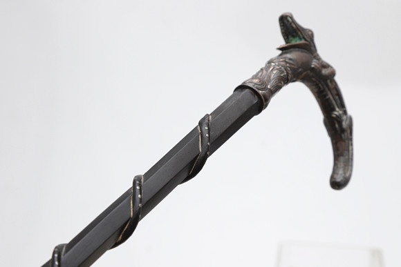 Cane with silver handle and ebony stick, late 19th Century. Silver ...
