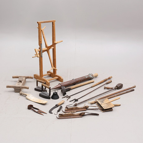 REDSKAP, trä/metall, 1800/1900-tal. Allmoge - Verktyg & Redskap - Auctionet