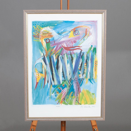 LIS ZWICK. Färgoffset, "Tango", signerad och daterad 1994. Konst ...