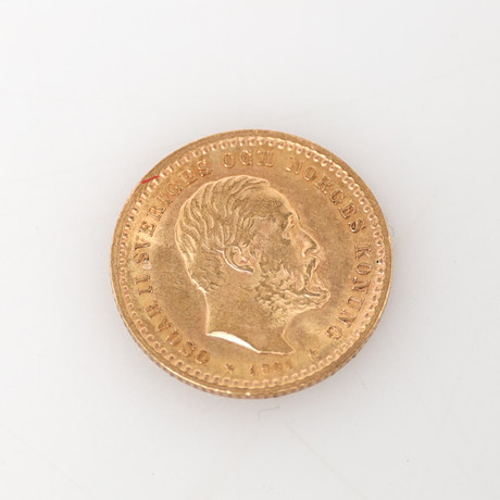 GOLD COIN, Oscar II, SEK 5, 1901. Coins, Medals & Stamps - Coins ...