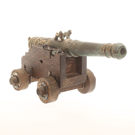 TABLE CANNON, metal and wood, Svensk Metallkonst AB. Weapons ...