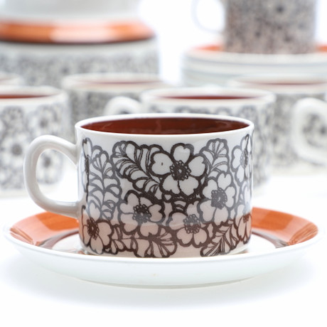 KAFFESERVIS, 21 delar, "Agneta", Flintporslin, Gefle. Keramik & Porslin ...