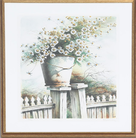 NILS ERIK JOHANSSON. .Color lithography. numbered 87/210, signed NE ...