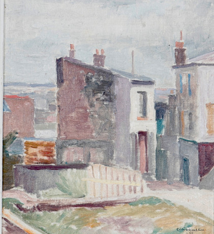 ELLIS WALLIN. Olja på pannå. Konst - Måleri - Auctionet