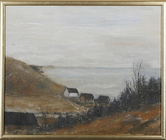 MONA RIDDERSTAD-CEDERGREN. Oil on canvas, "Early spring", signed ...