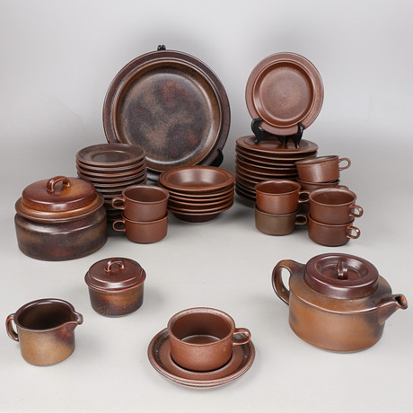 ULLA PROCOPÉ. "Ruska", Tea set, 45 pieces, Arabia, Finland. Ceramics ...