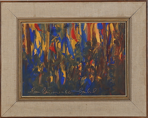 SVEN ERIXSON. Composition, mixed media on Board, signed and dated Sven ...