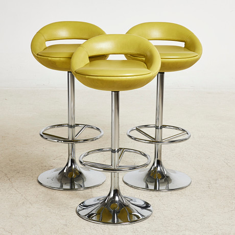 BARSTOLAR, 3 st, Johanson Design, proveniens: Sveriges Radio, stomme i ...