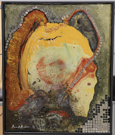KNUD ANDERSEN. Mixed media på duk, signerad, daterad 70. Konst - Måleri ...