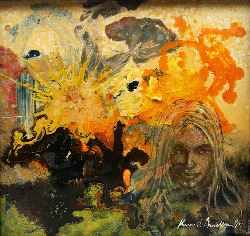 KNUD ANDERSEN. Mixed media på duk, signerad, daterad 70. Konst - Måleri ...