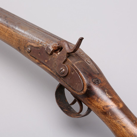 BUCKLE RIFLE, double barreled shotgun, circa 1850. Weapons & Militaria ...