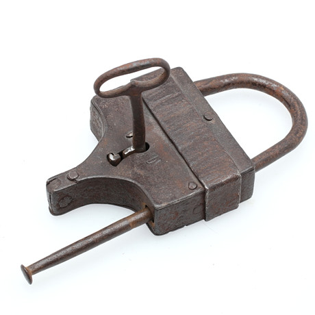 PADLOCK, wrought iron, 17th-19th century. Swedish Folk Art - Other ...