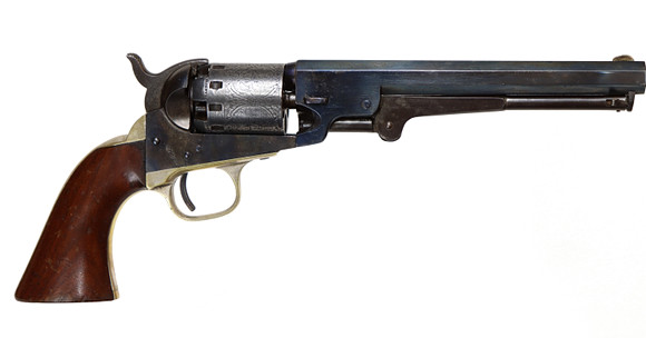 BLOCK LOCK REVOLVER, MANHATTAN SERIES IV CALIBER .36 BLACK POWDER ...