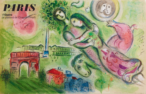 MARC CHAGALL. After. Paris l´Opera, le plafond, color lithographic ...