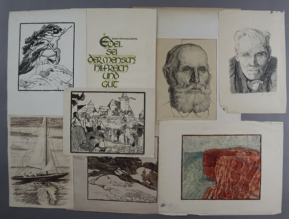 - GRAFISK SAMLING - 8-del, olika konstnärer, tekniker och motiv. Konst ...