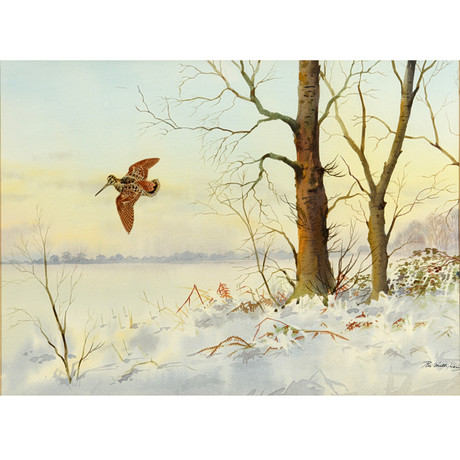 ROBERT W. MILLIKEN (1920-2014). SNIPE I EN VINTER TRÄ. Konst ...
