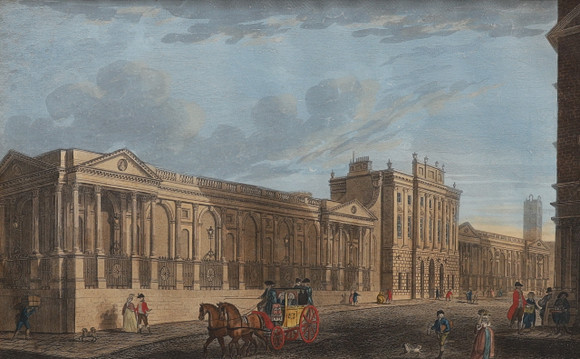 EN VY AV BANKEN AV ENGLAND, THREADNEEDLE STREET, LONDON. Konst - Grafik ...