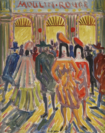 ERIK LARSEN (DANMARK, 1902-1965). "Moulin Rouge", oil on canvas. Art ...