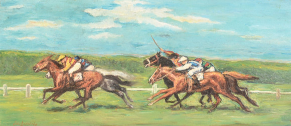 JOHN LINDSTRÖM. Olja på pannå. Konst - Måleri - Auctionet