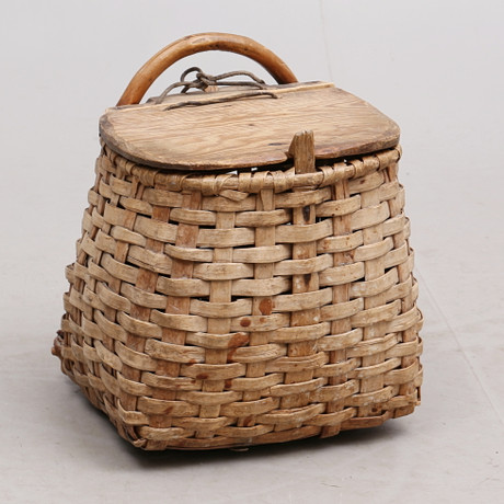 KORG MED LOCK, allmoge, tidigt 1900-tal. Allmoge - Skålar & Skrin ...