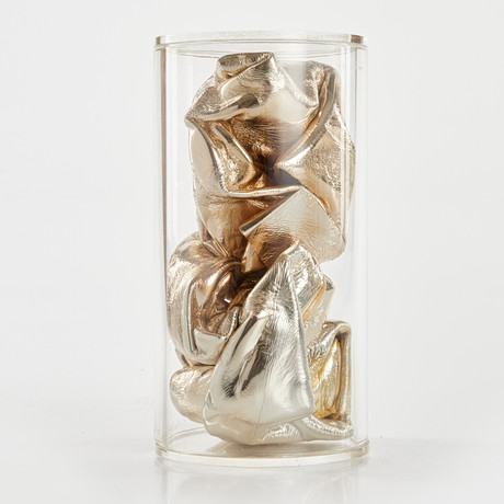 JAN NALIWAJKO. Sculpture, object in gilded plexiglass enclosed in ...