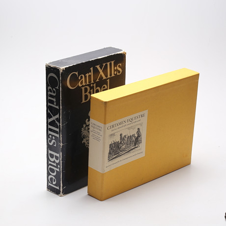 BÖCKER, 2 st, Carl XII och Karl XI. Böcker, Kartor & Handskrifter ...