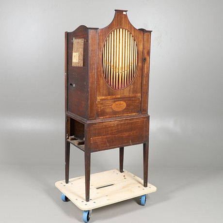 A LATE 18TH / EARLY 19TH CENTURY MAHOGANY BARREL ORGAN CABINET ...