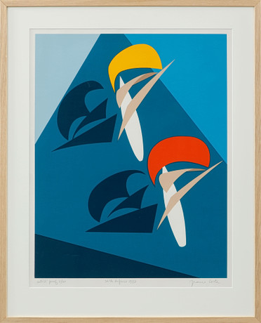 FRANCO COSTA. "Defensa de Perth 1980", litografía en color, firmada y ...