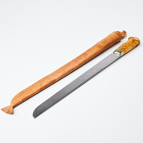 JANNE MARTTIINI. Knife/Huggare, with Sami motif, signed, Finland ...