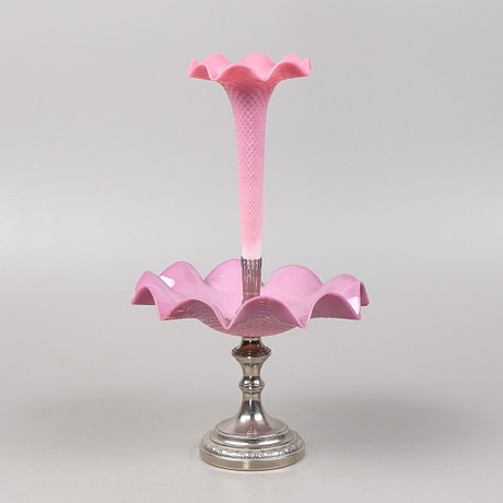 BORDSUPPSATS, glas, metall, 1900-tal. Glas - Övrigt - Auctionet