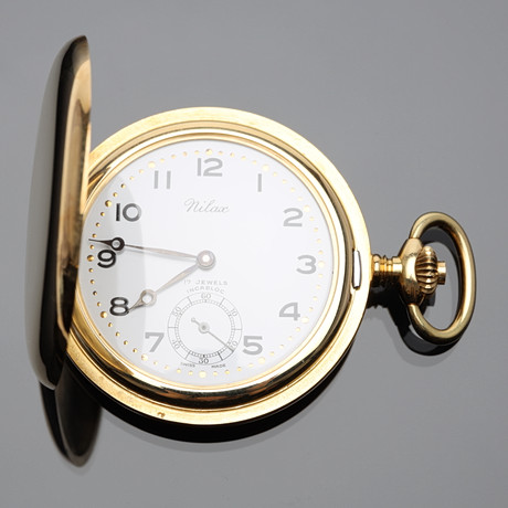 POCKET WATCH Nilax savonette model 18K. Clocks & Watches - Pocket ...
